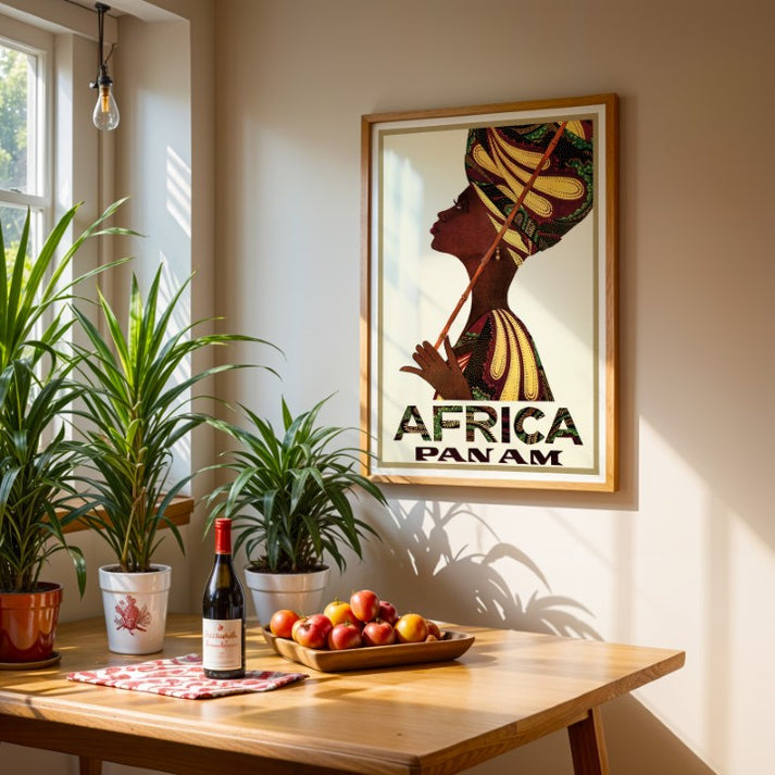 Africa PANAM Pan American - Vintage Airline Travel Poster – Travel Posters