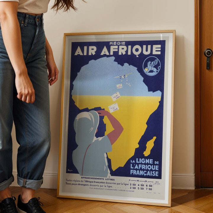 Air Afrique Airmail [Africa] - Vintage Travel Posters