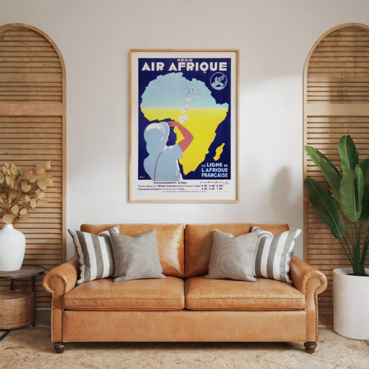 Air Afrique Airmail [Africa] - Vintage Travel Posters