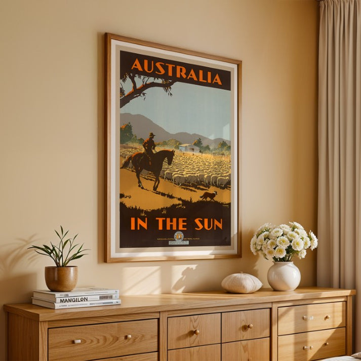 Australia In The Sun - Outback Vintage Travel Posters