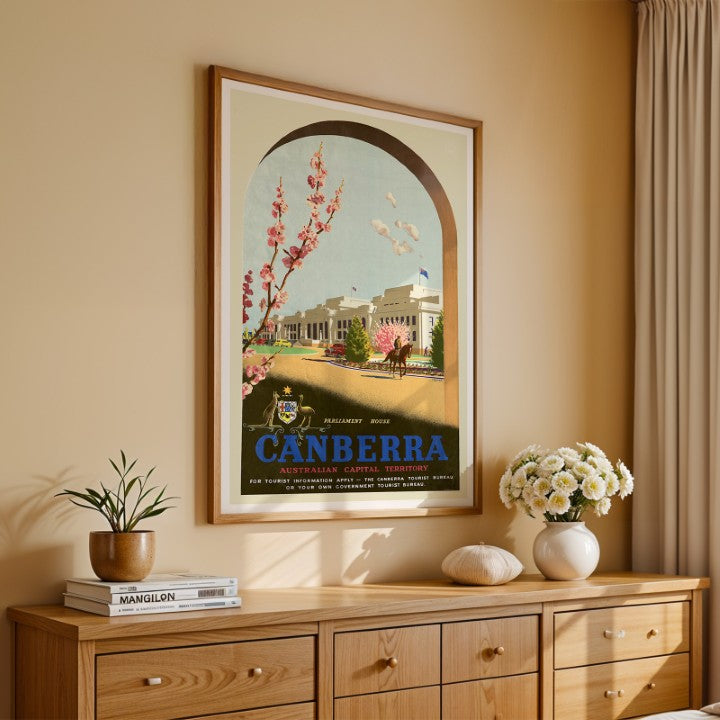 Parliament House Canberra - Vintage Travel Posters