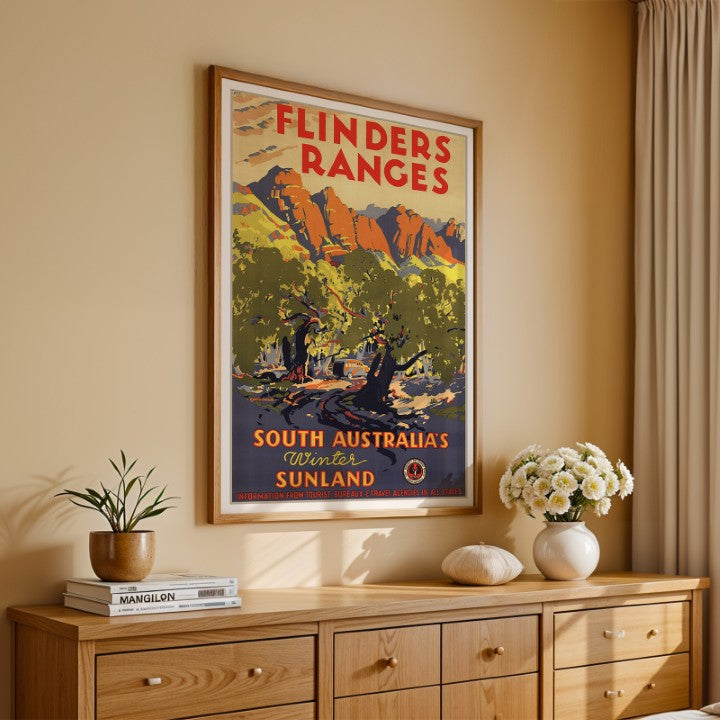 Flinders Ranges - South Australia Sunland - Travel Poster – Travel Posters
