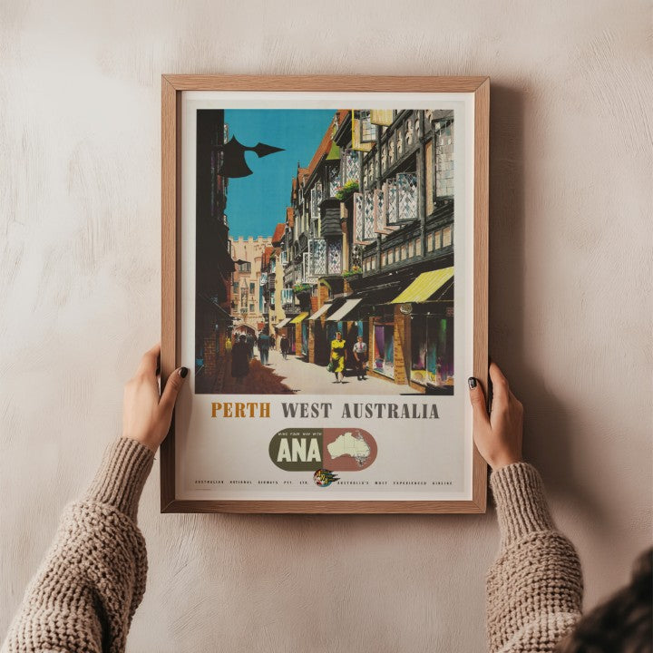 Perth West Australia ANA Airline - Vintage Travel Poster – Travel Posters