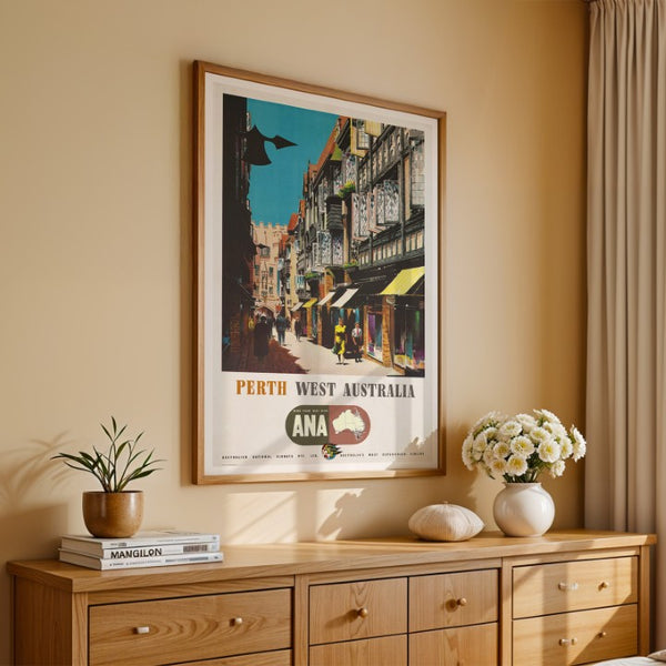 Perth West Australia ANA Airline - Vintage Travel Poster – Travel Posters