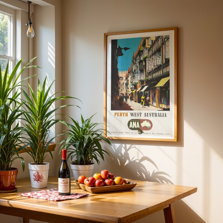 Perth West Australia ANA Airline - Vintage Travel Poster – Travel Posters