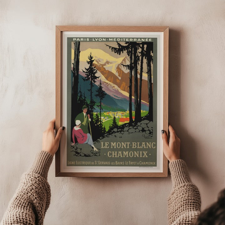 Le Mont Blanc - Chamonix Paris - Vintage Travel Posters
