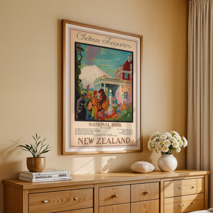 Chateau Tongariro National Park New Zealand Travel Poster – Travel Posters