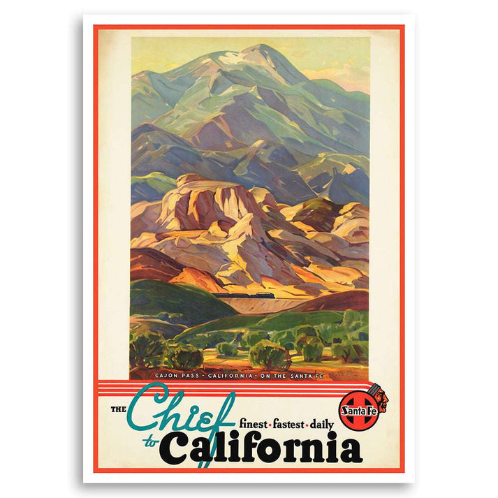 Cajon Pass California Santa Fe - Vintage Travel Poster – Travel Posters