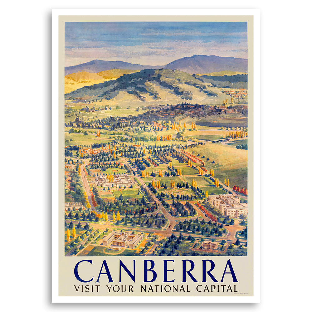 Canberra - Visit National Capital - Vintage Travel Poster – Travel Posters