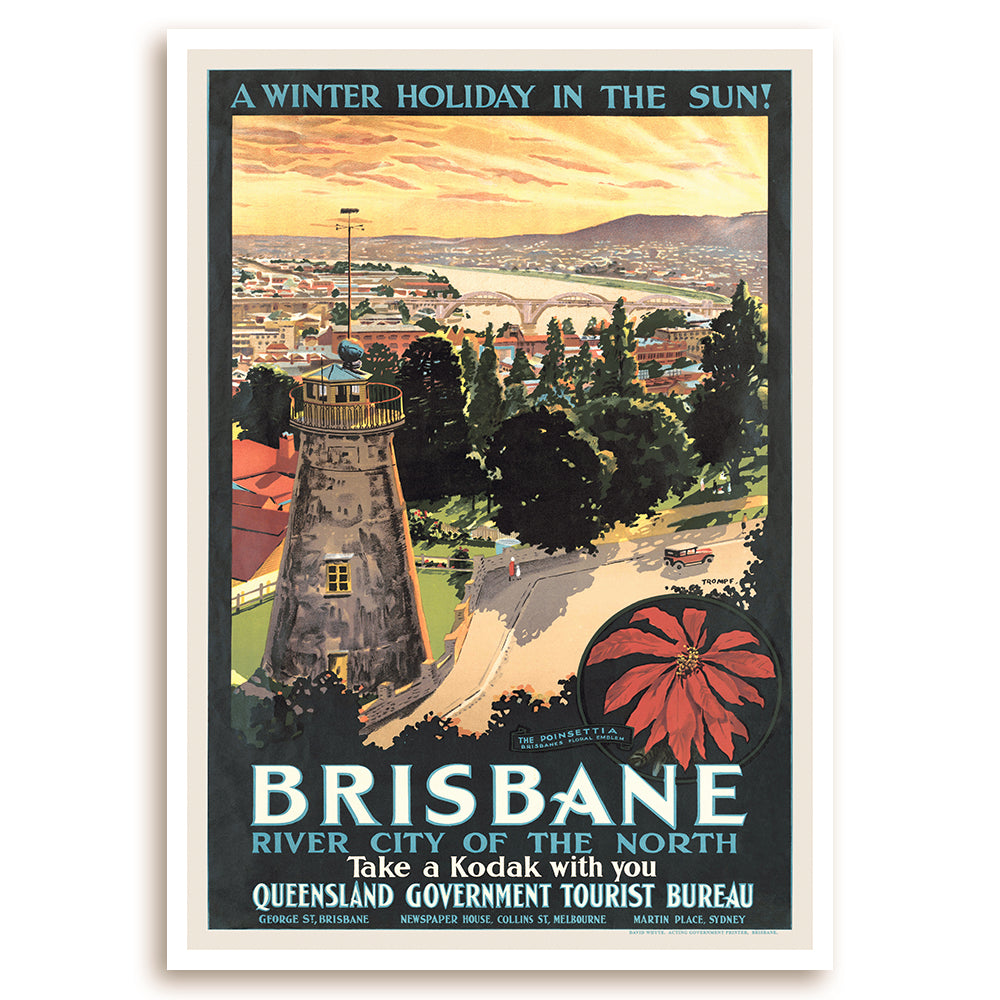 Brisbane River City of the North Queensland - Vintage Travel Poster ...