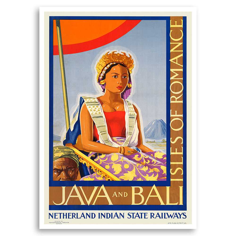 Java and Bali Isles of Romance - Vintage Travel Poster – Travel Posters