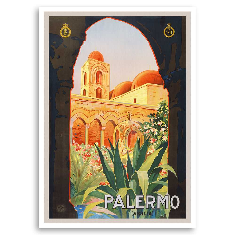 Palermo Sicilia Italy - Vintage Travel Poster – Travel Posters